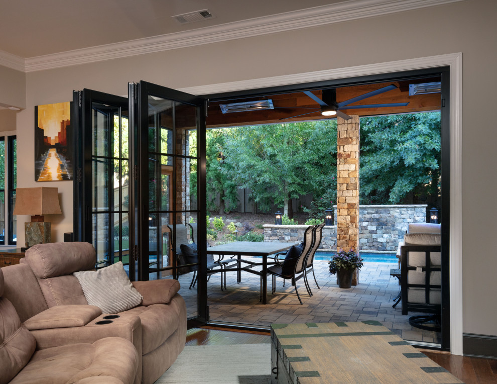 Brookhaven Plunge Pool & Outdoor Living Oasis - Contemporary - Veranda ...