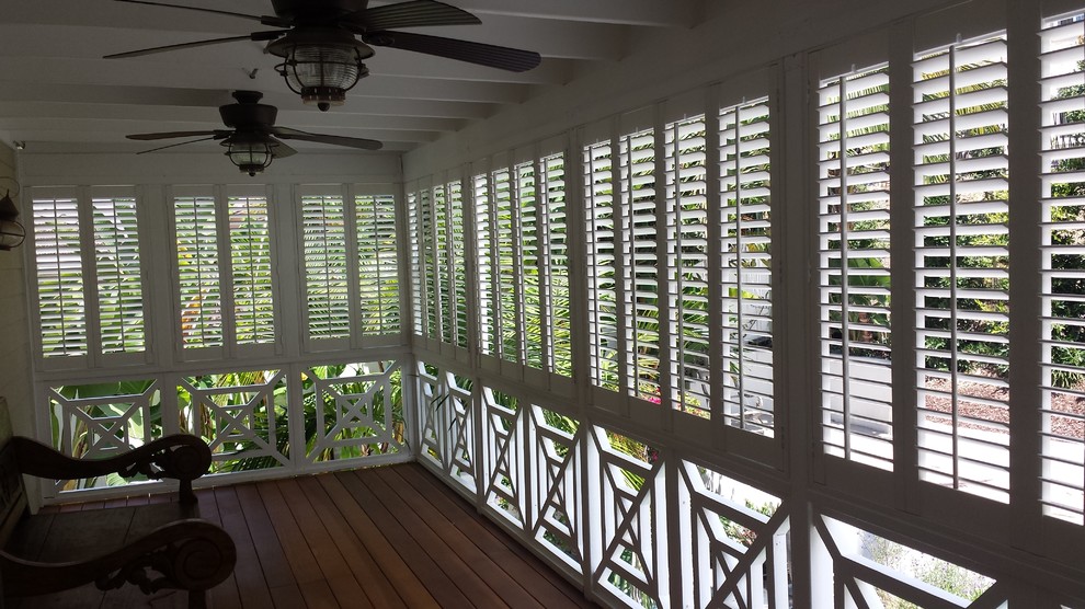 Carlsbad Plantation Shutters - Tropical - Porch - San Diego - by Castlehouse Construction | Houzz