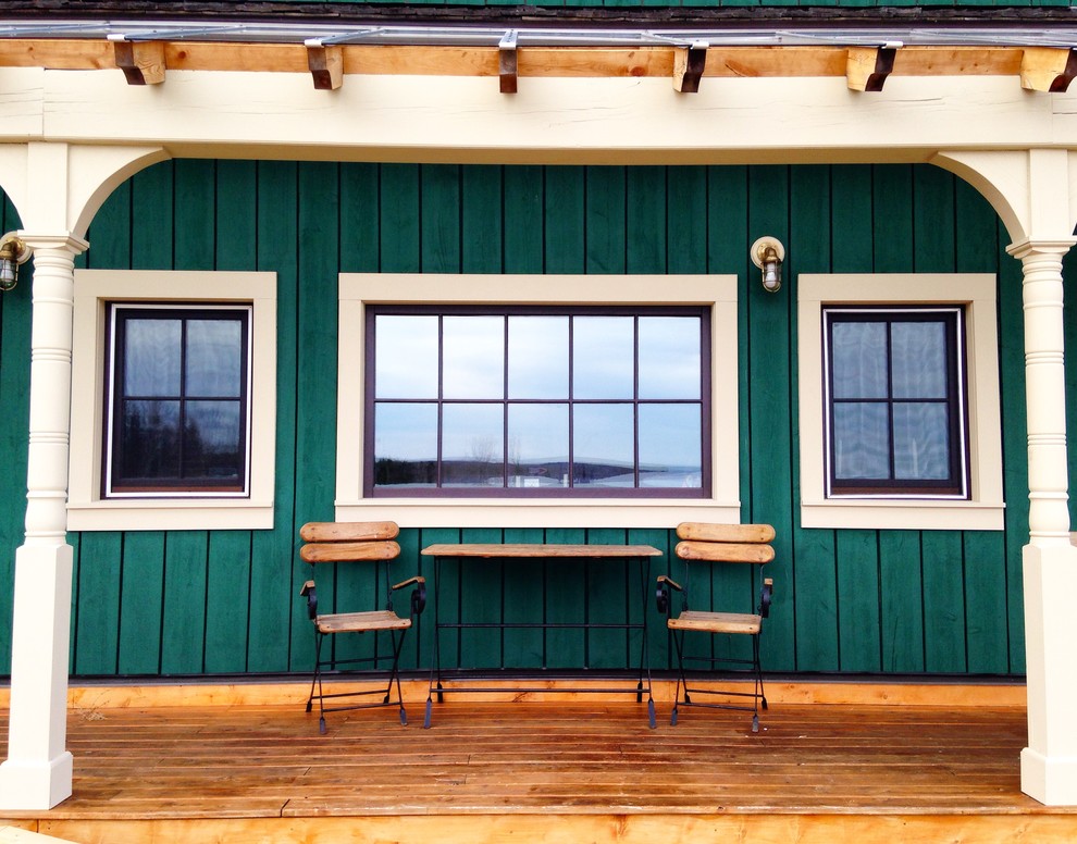 Chase Rd House & Timber Frame Barn - Country - Veranda - Burlington ...