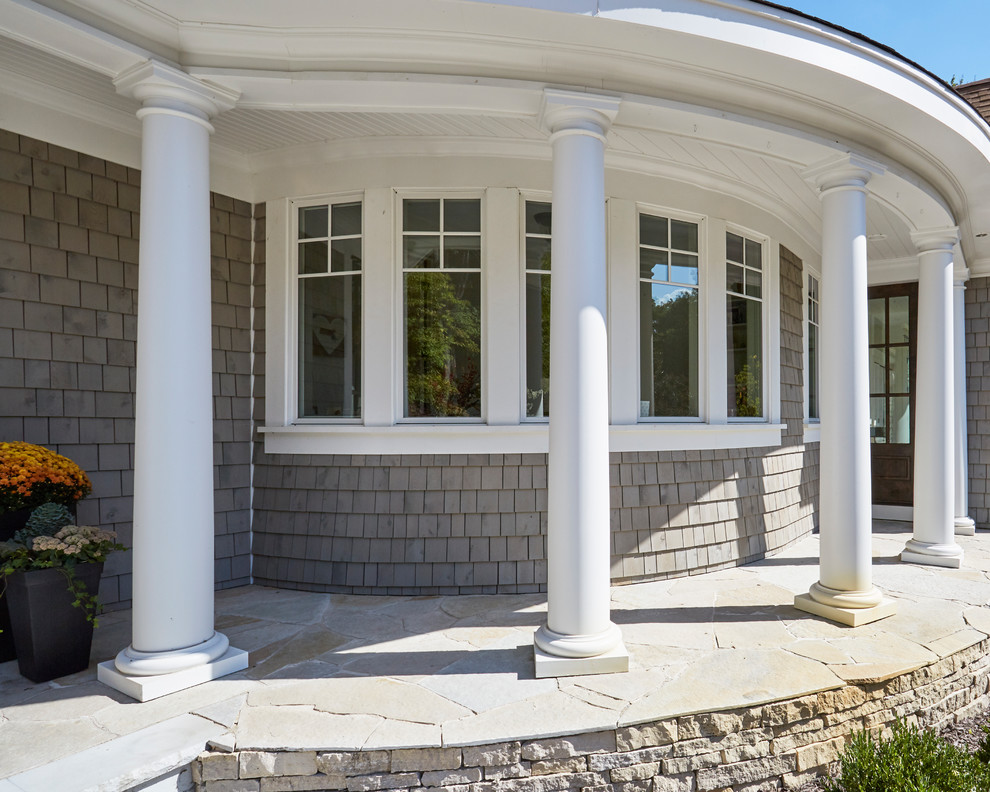 Circular Porch around Front Turret - Farmhouse - Porch - Chicago - by ...