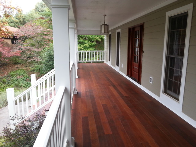 Classic American Porch with Wood Decking - Veranda - Tampa - by ...