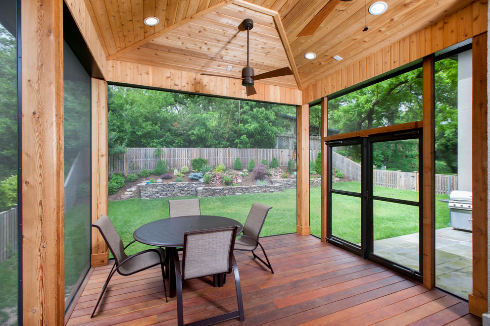 Contemporary Cedar Screen Room - Contemporary - Porch - DC Metro - by ...