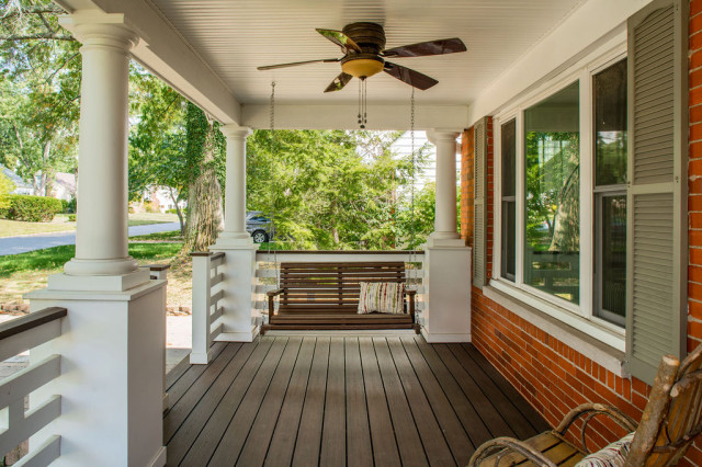 Cottage Style Front Porch Addition - Craftsman - Verandah - Columbus ...