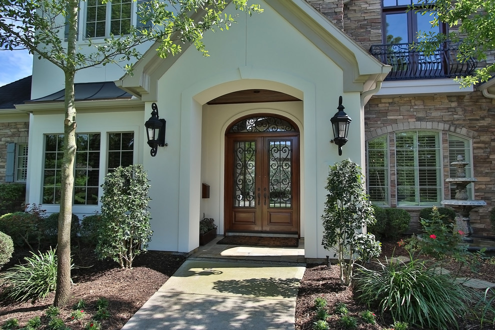 Country French Brick & Stucco - Traditional - Porch - Houston - by ...
