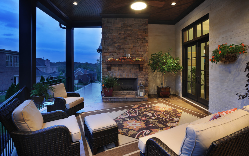 Covered Back Porch #2 - Traditional - Porch - Nashville | Houzz