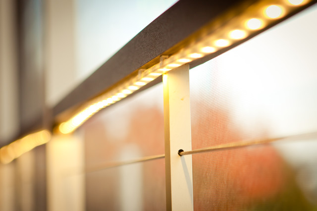 Covered Porch: Custom LED Rail Lights - Verandah - Other - by Hickory ...
