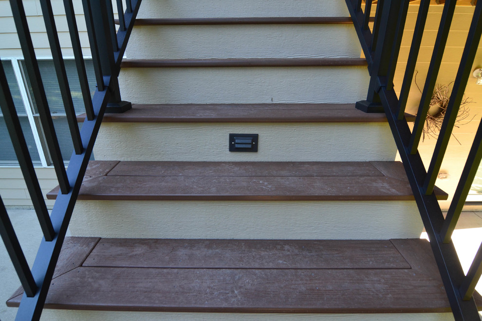 Covered Porch Exterior - Stairway - Transitional - Staircase - Other ...