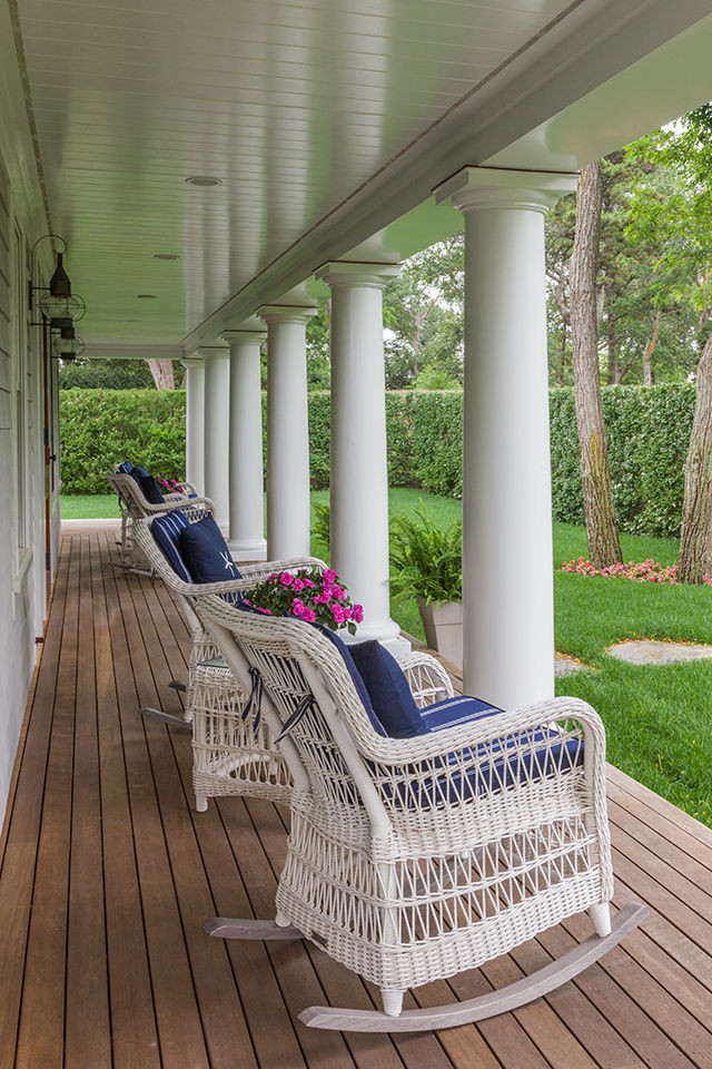 Covered Porch Seating - Cotchpinicut Cape - Cape Cod, MA - Custom Home ...