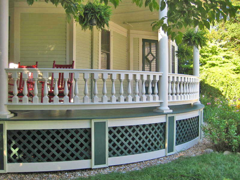 Curved Porch Railing in Putnam, CT - Traditional - Porch - Bridgeport ...