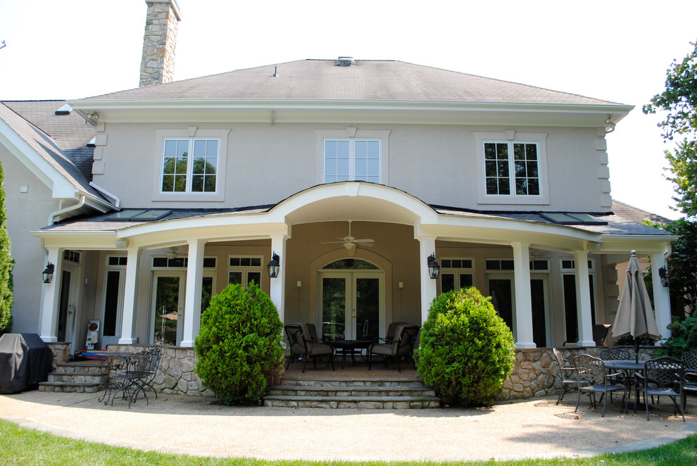 Curved Portico - Traditional - Porch - DC Metro - by O'Neil Architects ...