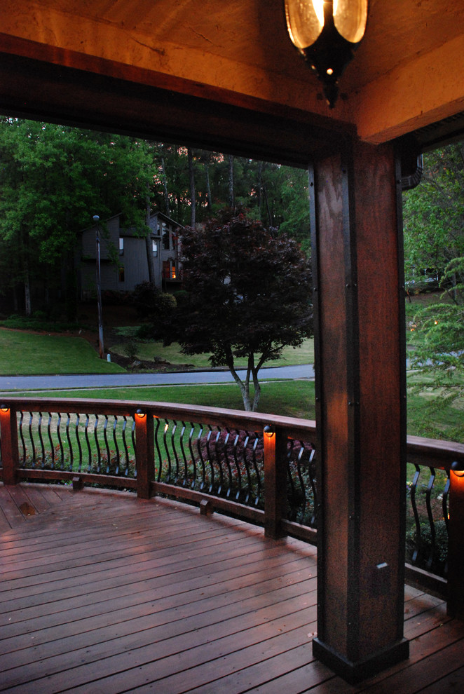 Curved Railing Front Porch - Rustic - Porch - Atlanta - by Victor Smith ...