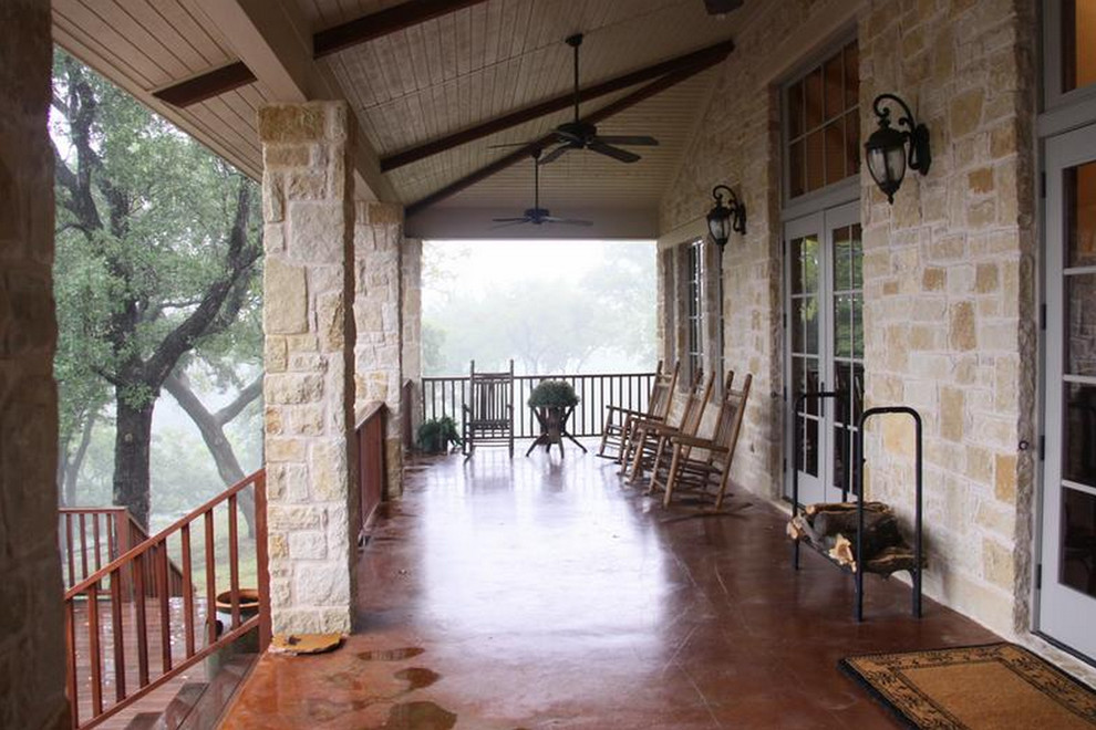 Custom Built Ranch House - Veranda - Dallas - by Travis Construction ...