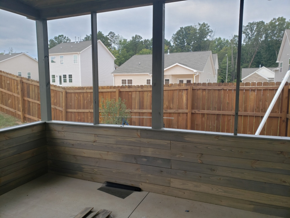 Custom Finished Ceilings in screen room - Rustic - Porch - Other - by ...