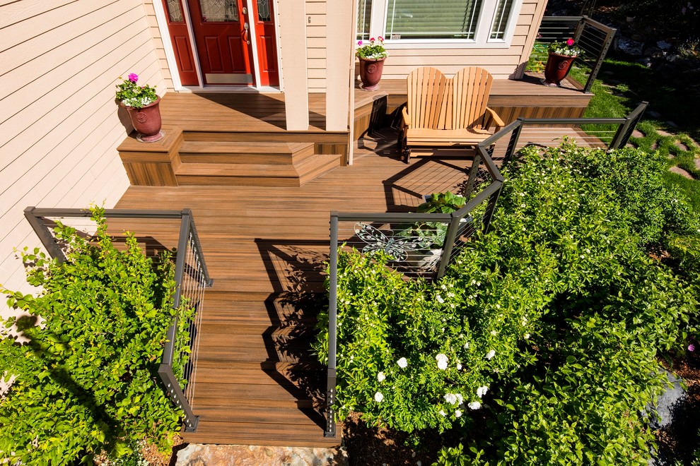 Custom Front and Back Trex Deck in Alaska - Contemporary - Veranda ...