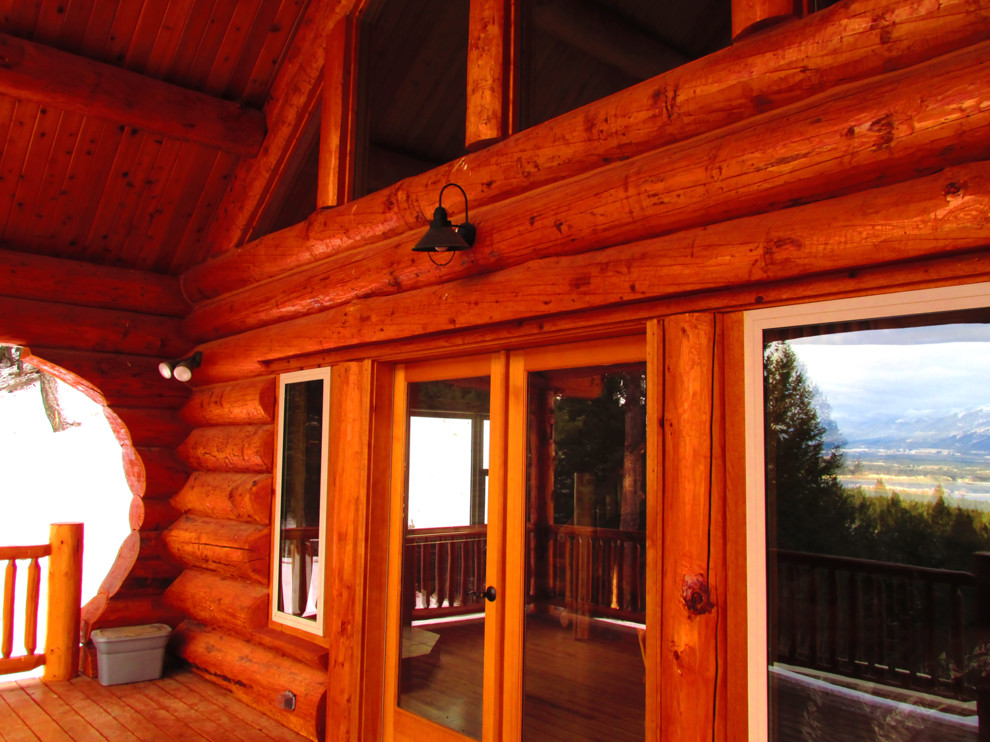 Custom Log Home - Rustic - Porch - Seattle - by Northwest Log Homes | Houzz