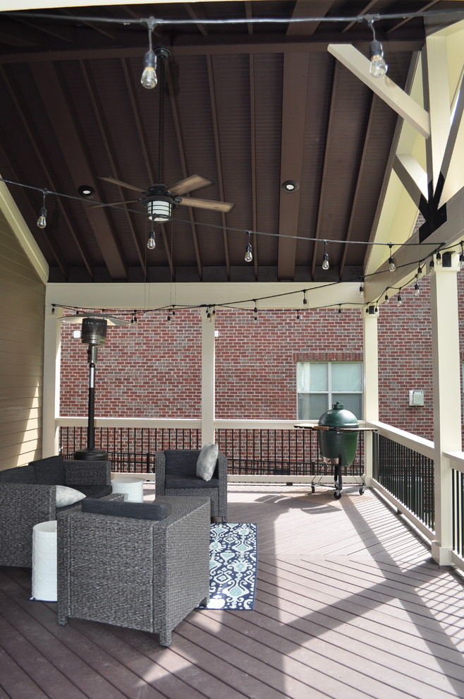 Custom open gable porch with exposed ceiling - Traditional - Porch ...