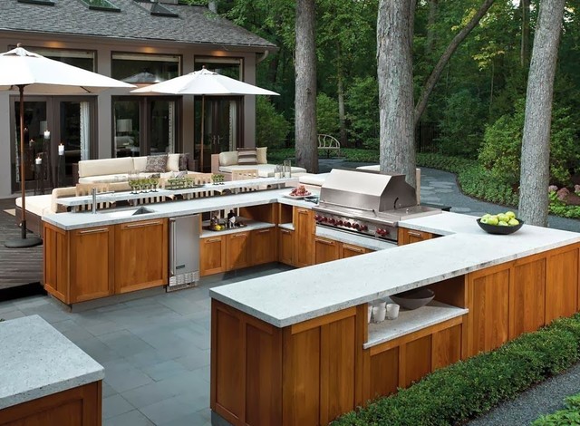Custom Outdoor Kitchen - Contemporary - Verandah - Miami - by Abernathy ...