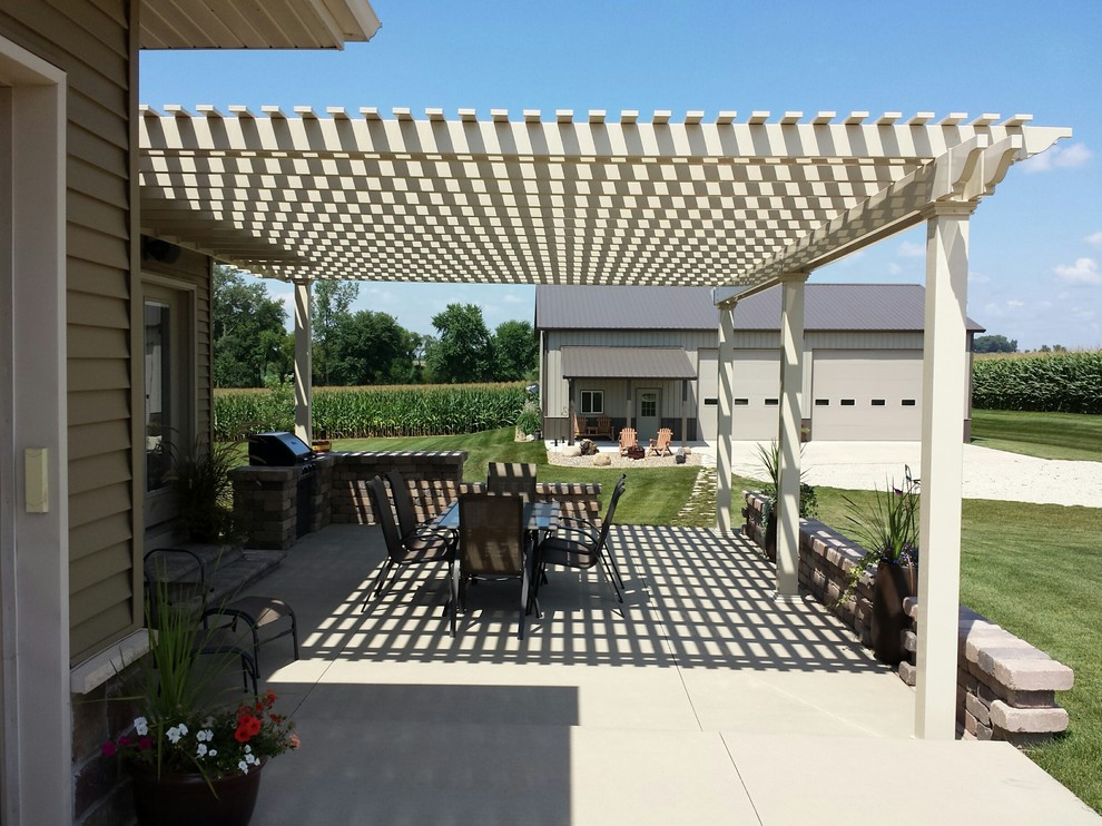 Craftsman Attached Pergola- Garden Spot, PA - Arts & Crafts - Veranda ...