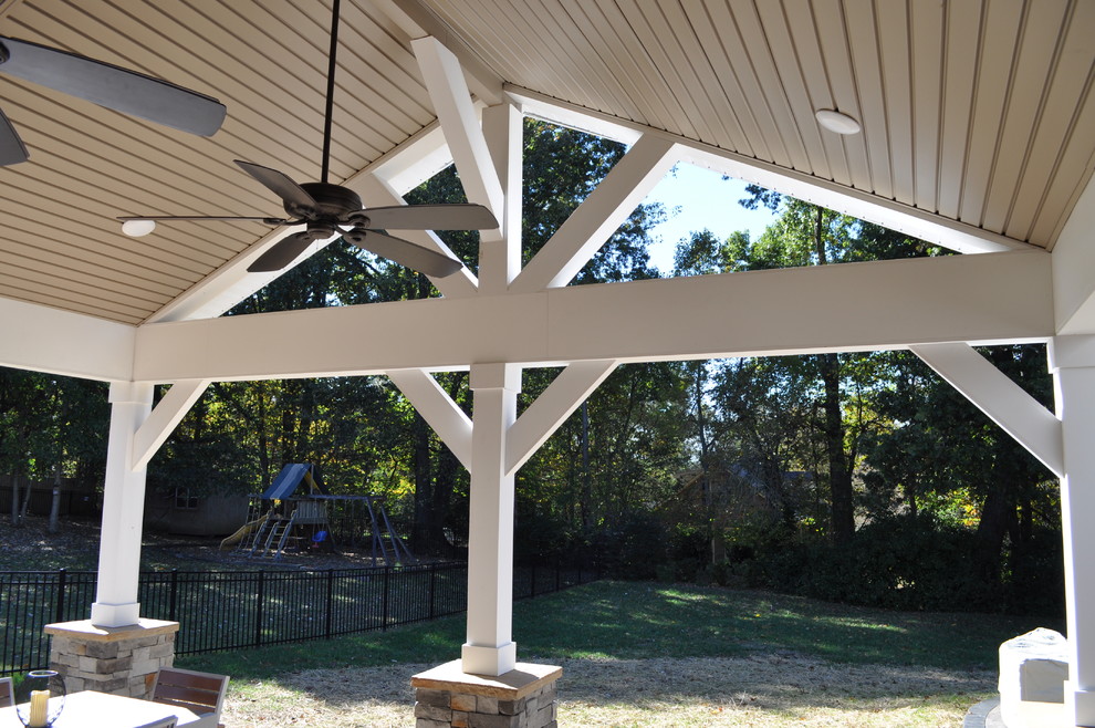 Custom PVC wrapped open gable porch - Traditional - Porch - Nashville ...
