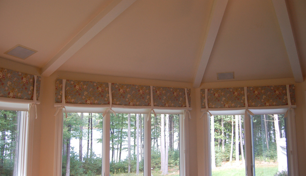 Custom Stagecoach Valances in Angled Room with a Water View ...
