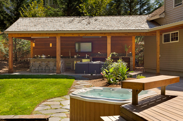 DELUXE OUTDOOR KITCHEN - Transitional - Verandah - Portland - by Liz ...