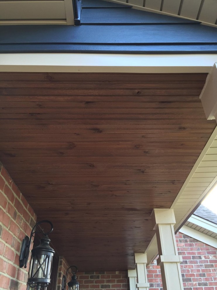 Dive into Deep Ocean blue siding by James Hardie! - Traditional - Porch ...