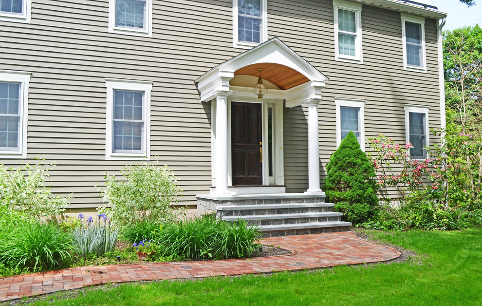 Elegant Front Portico in Sudbury, MA - Traditional - Porch - Boston ...
