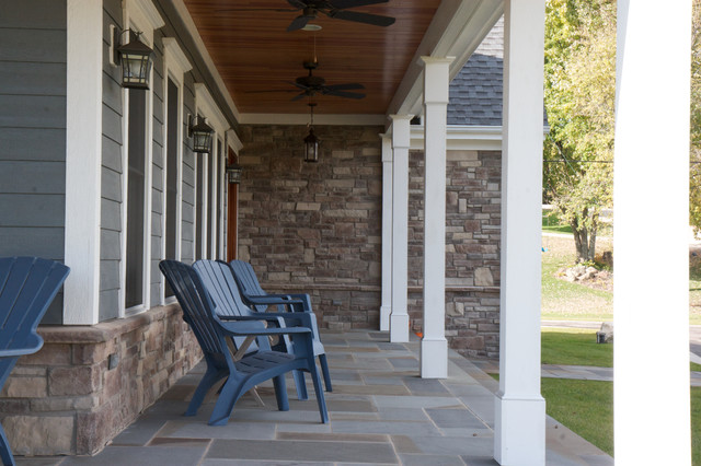 Exterior Stone Veneer using Cobble and Ledge Stones - Traditional ...