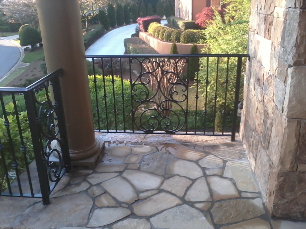 Exterior Wrought Iron Handrail / Railing - Mediterranean - Porch ...