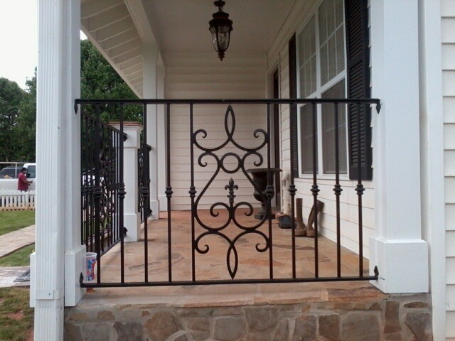 Exterior Wrought Iron Handrail / Railing - Mediterranean - Porch ...
