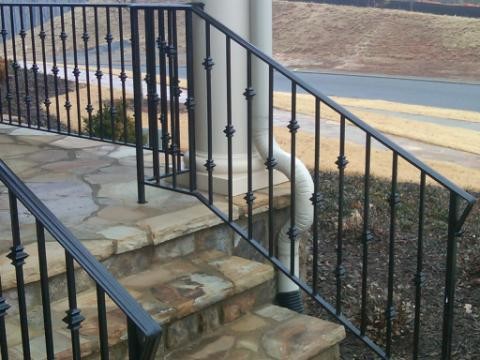 Exterior Wrought Iron Handrail / Railing - Mediterranean - Verandah ...