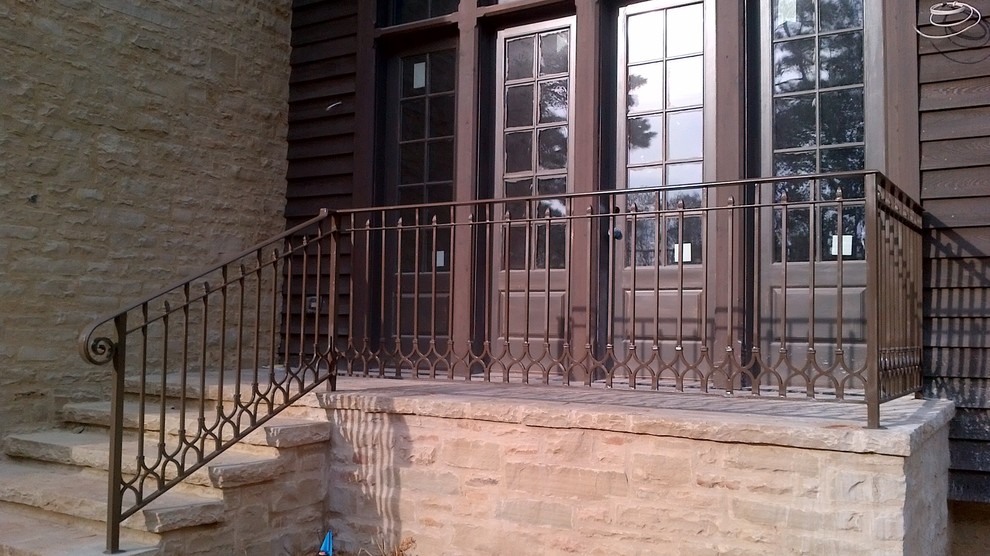 Exterior Wrought Iron Handrail / Railing - Mediterranean - Porch ...