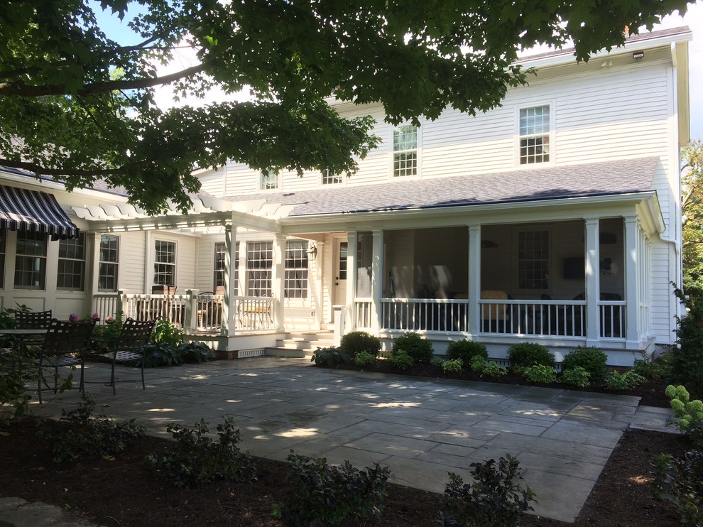 Federal Style Porch, Trellis, and Bathroom Addition - Traditional ...