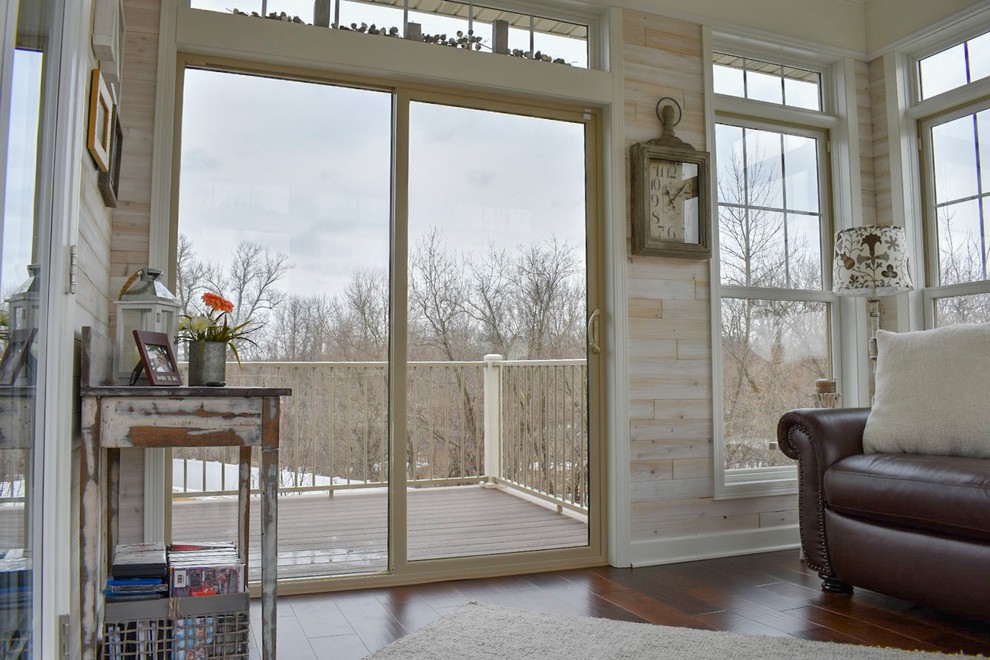 Four Season Porch Addition and Dual Decks - Shabby-chic Style - Sunroom ...
