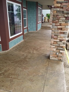 Front Porch Concrete Overlay - Rustic - Porch - Other - by Dancer ...