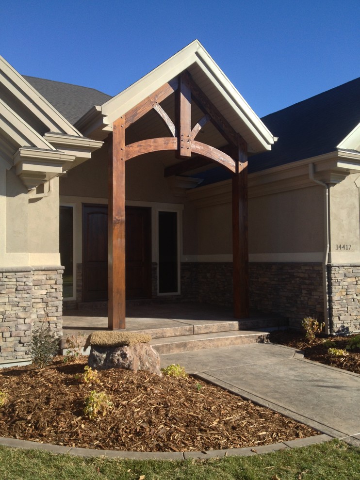 Front Porch Timber Entries - Rustic - Porch - Salt Lake City - by ...