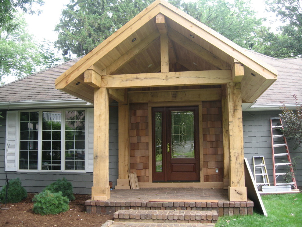 Front Portical Entrance front view. - Rustic - Porch - Chicago - by Ted ...
