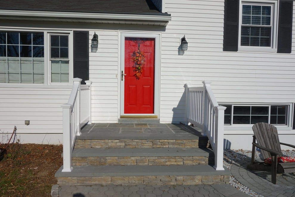 Front Steps, Walkway, Retaining Wall - Pavers, Bluestone, Stone Veneer ...