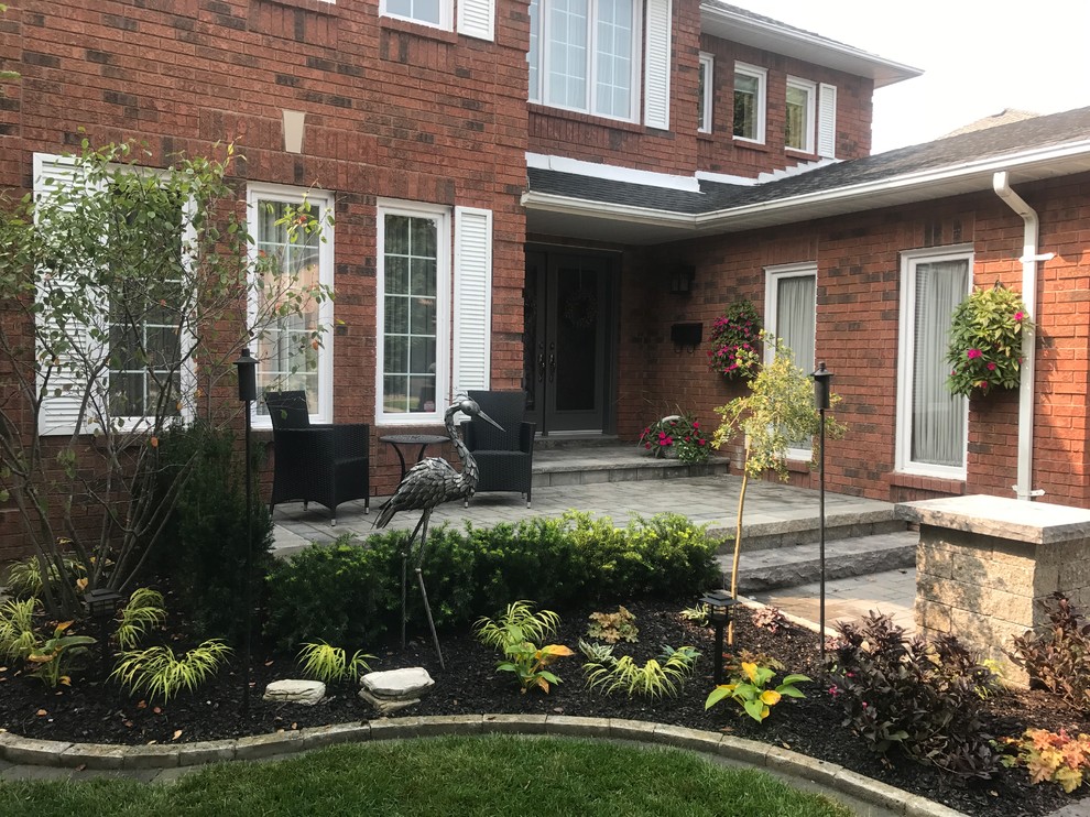 Front yard transformation with new sitting area and grand entrance ...