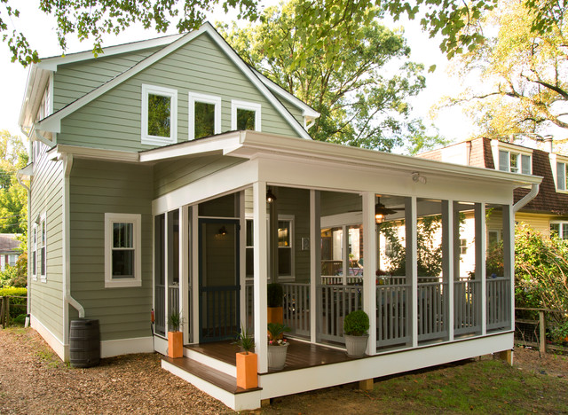 Garrett Park Cape Cod screened porch - Traditional - Veranda - DC Metro ...