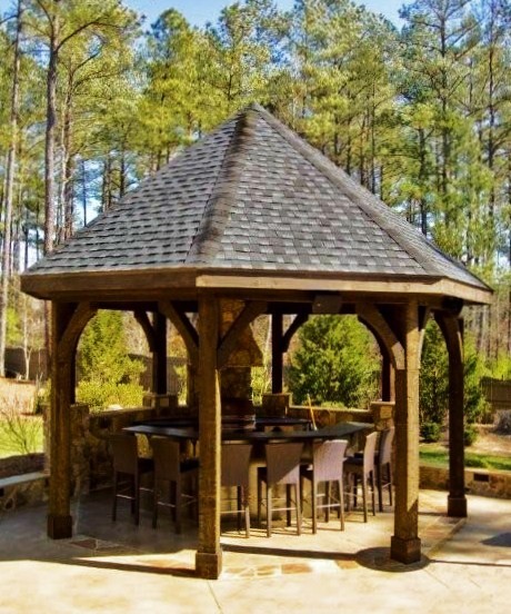 Gazebo and outdoor kitchen - Classique - Porche - Raleigh - par EMK ...