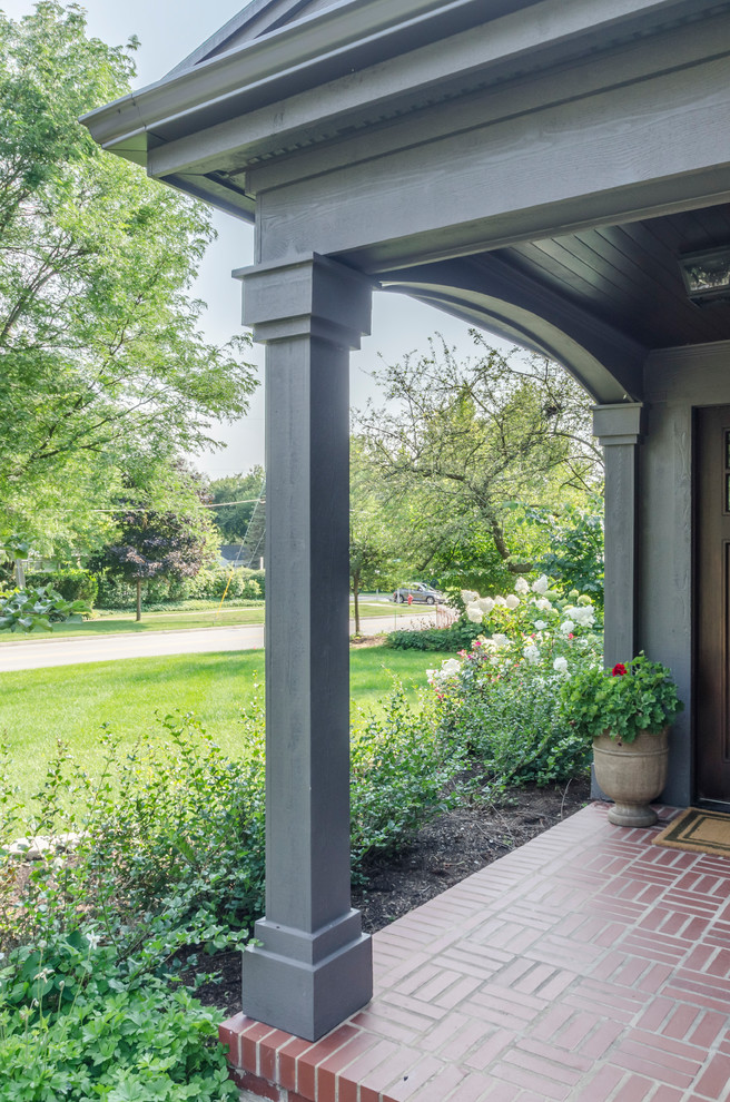 Geneva Transitional Home with Farmhouse Kitchen - Traditional - Veranda ...