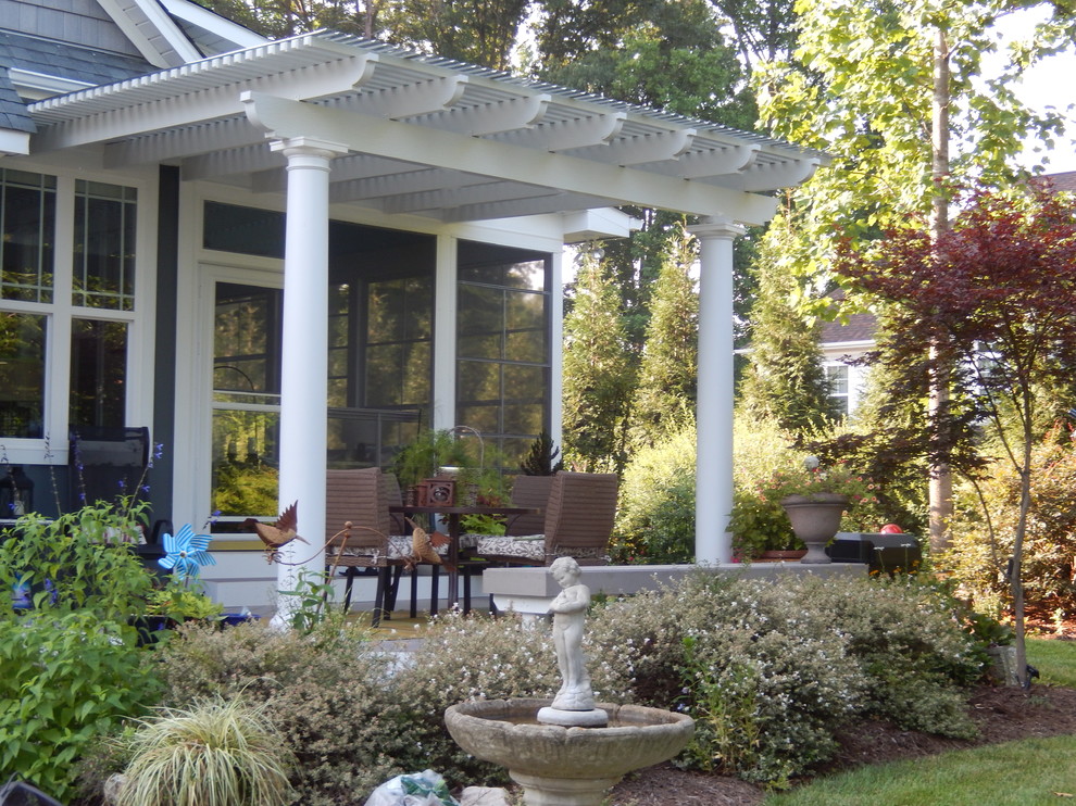 Gorgeous Aluminum Pergola Attached to Eze Breeze Window Sunroom ...