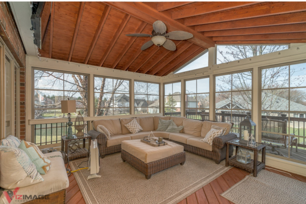 Gorgeous Furnished Screen Porch in Mokena, IL - Porch - Chicago - by ...