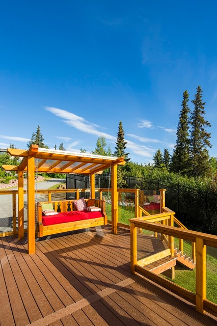 Greehouse and Deck Overlooking Anchorage, Alaska - Craftsman - Verandah ...