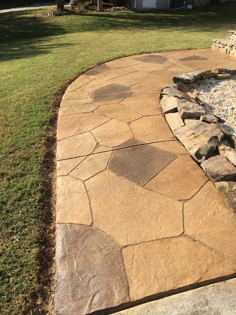 Hand Carved Flagstone Walkway - Porche - Autres périmètres - par ...