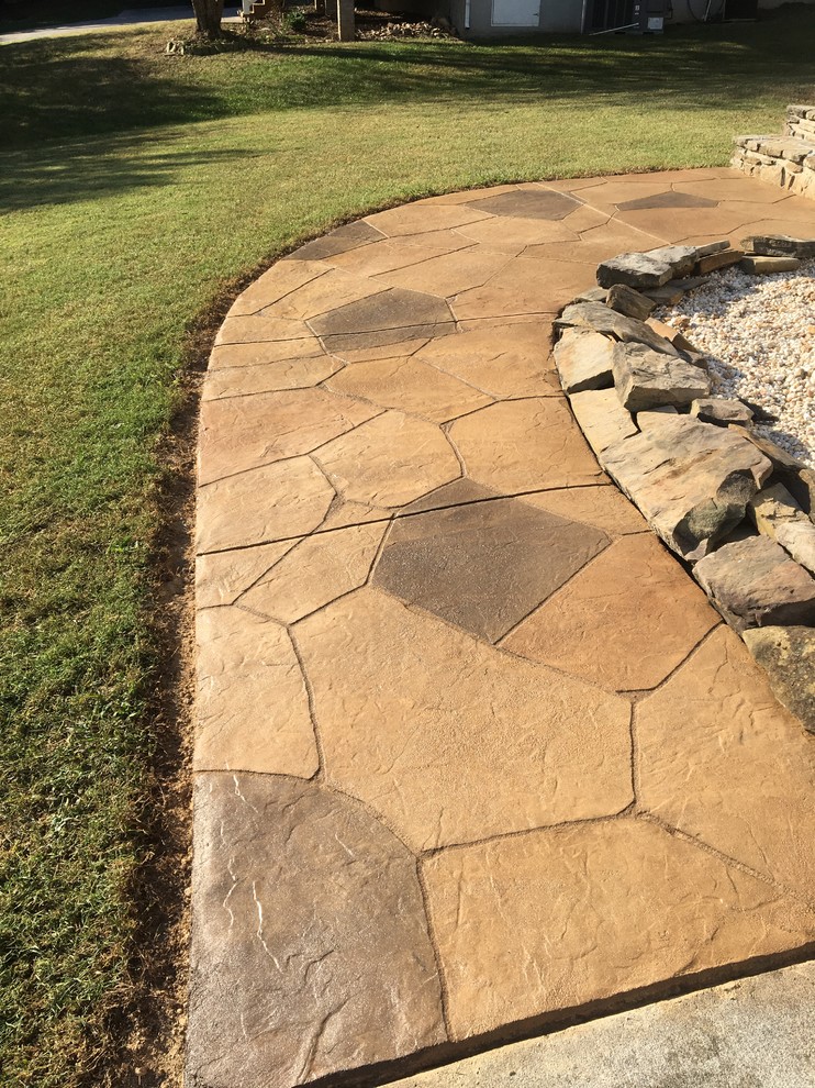 Hand Carved Flagstone Walkway - Veranda - Other - by Concrete Craft of ...