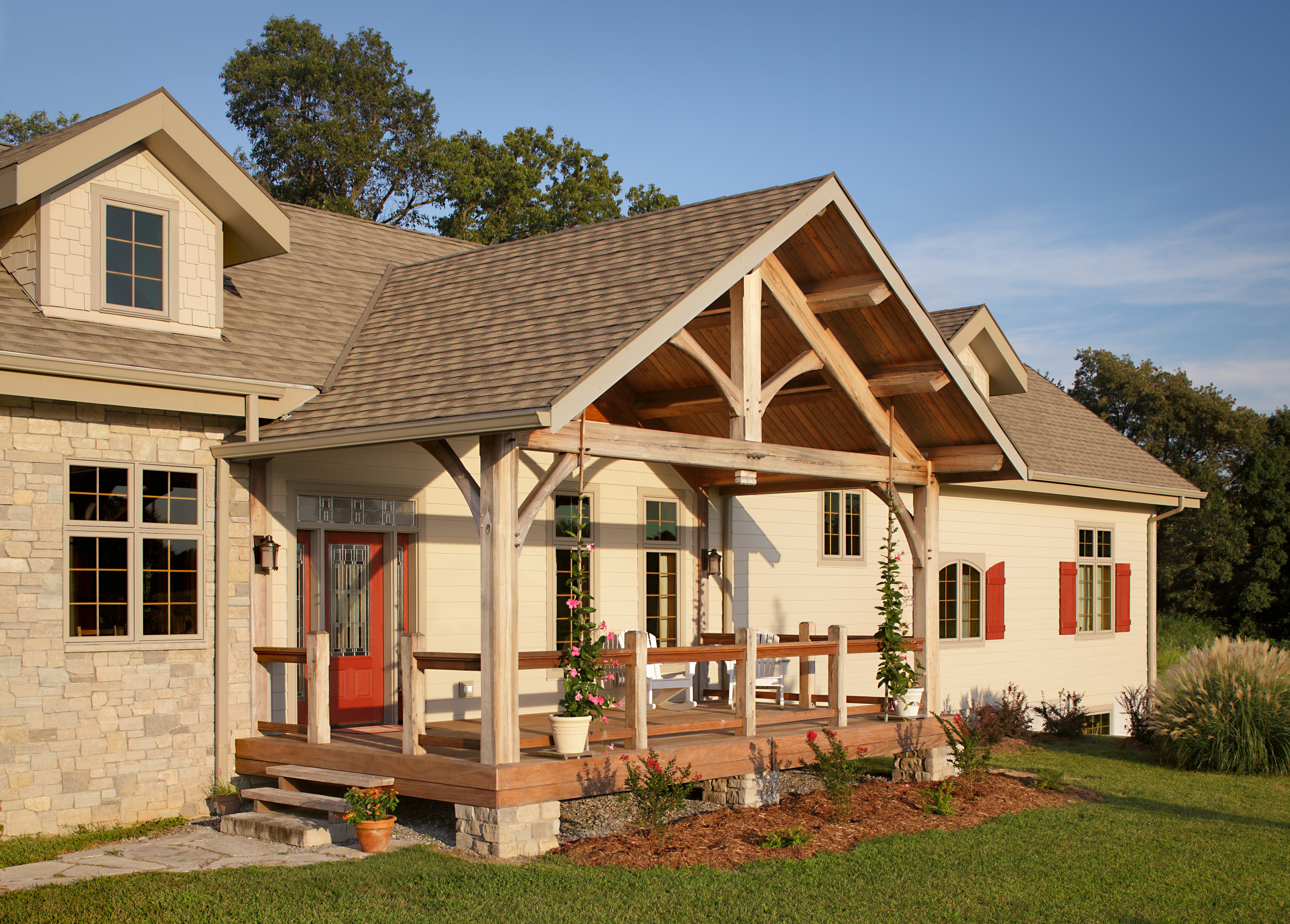 Timber Frame Front Porches Timber Frame Architects | Partnering With