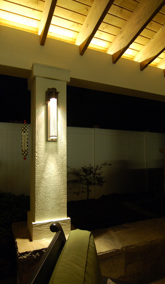 Lighted Porch with Outdoor Kitchen - Traditional - Porch - Other - by ...