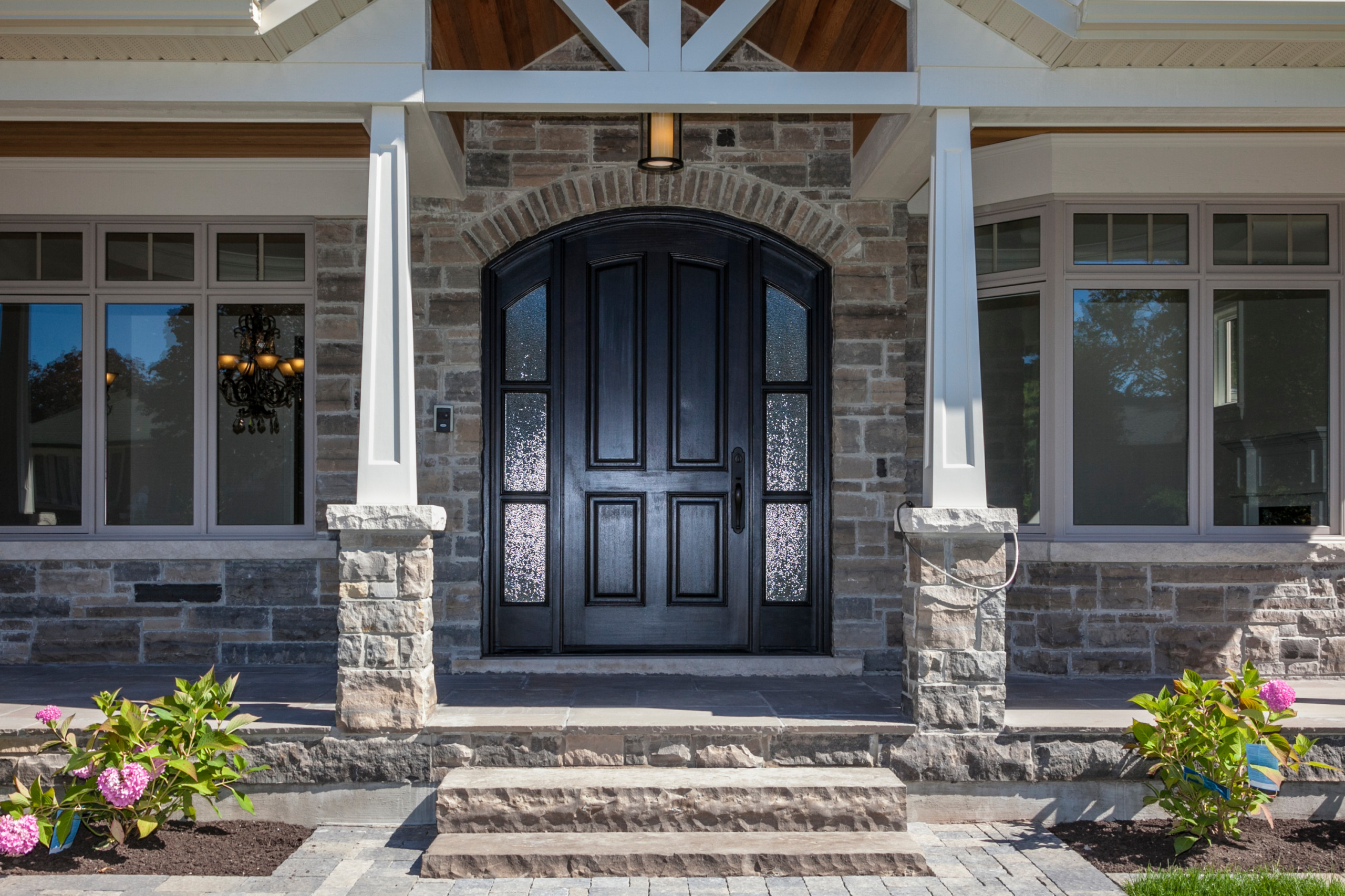 Stucco Exterior Columns Front Porch